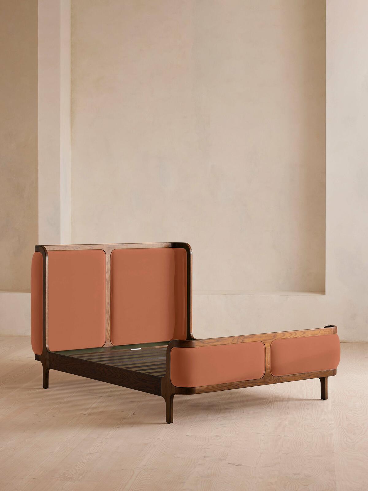 Belsa Bed, California King, Velvet, Antique Rose, US - Soho Home