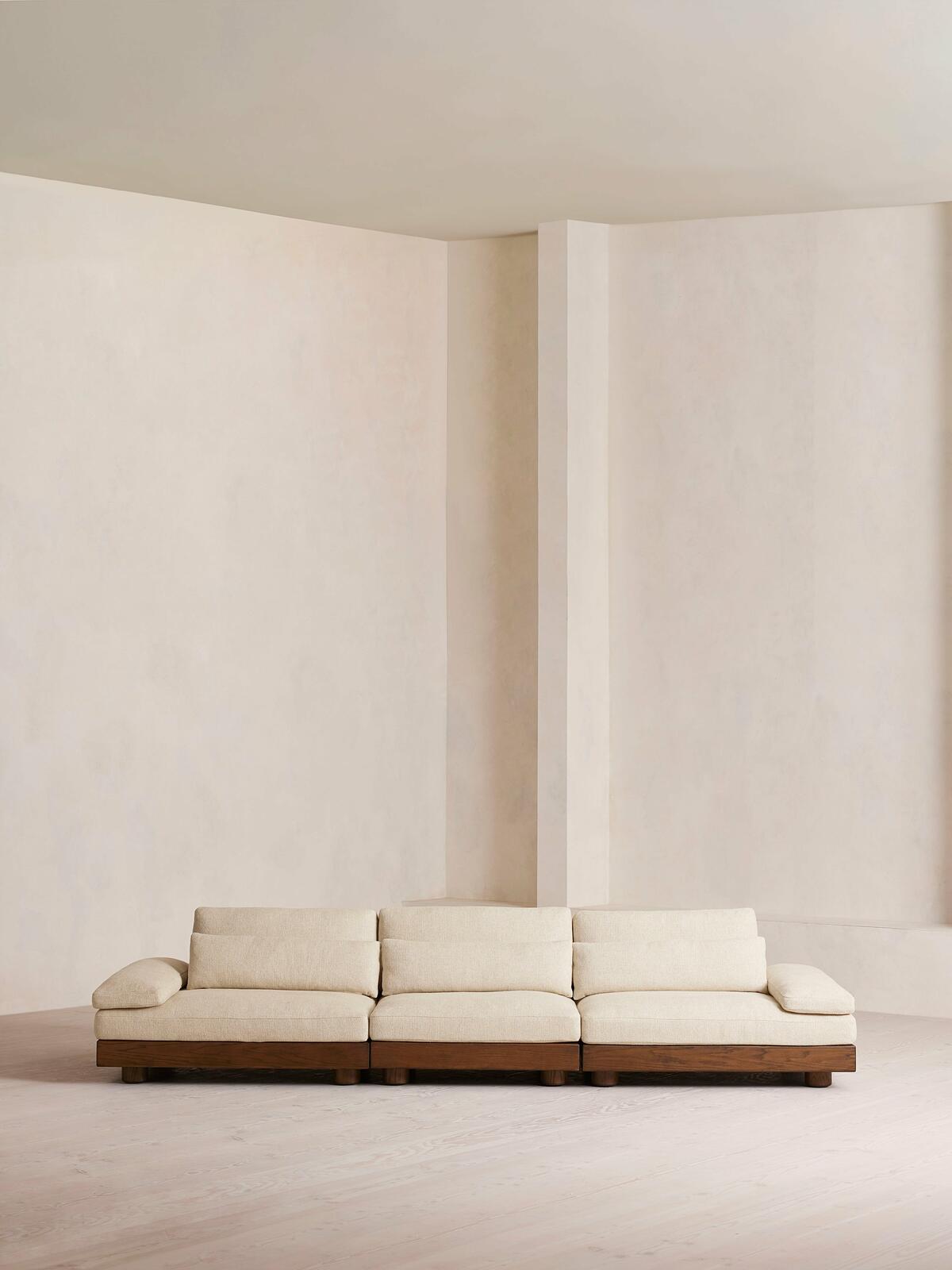 Truro Modular Sofa, Four Seater,Textured Linen UK - Soho Home