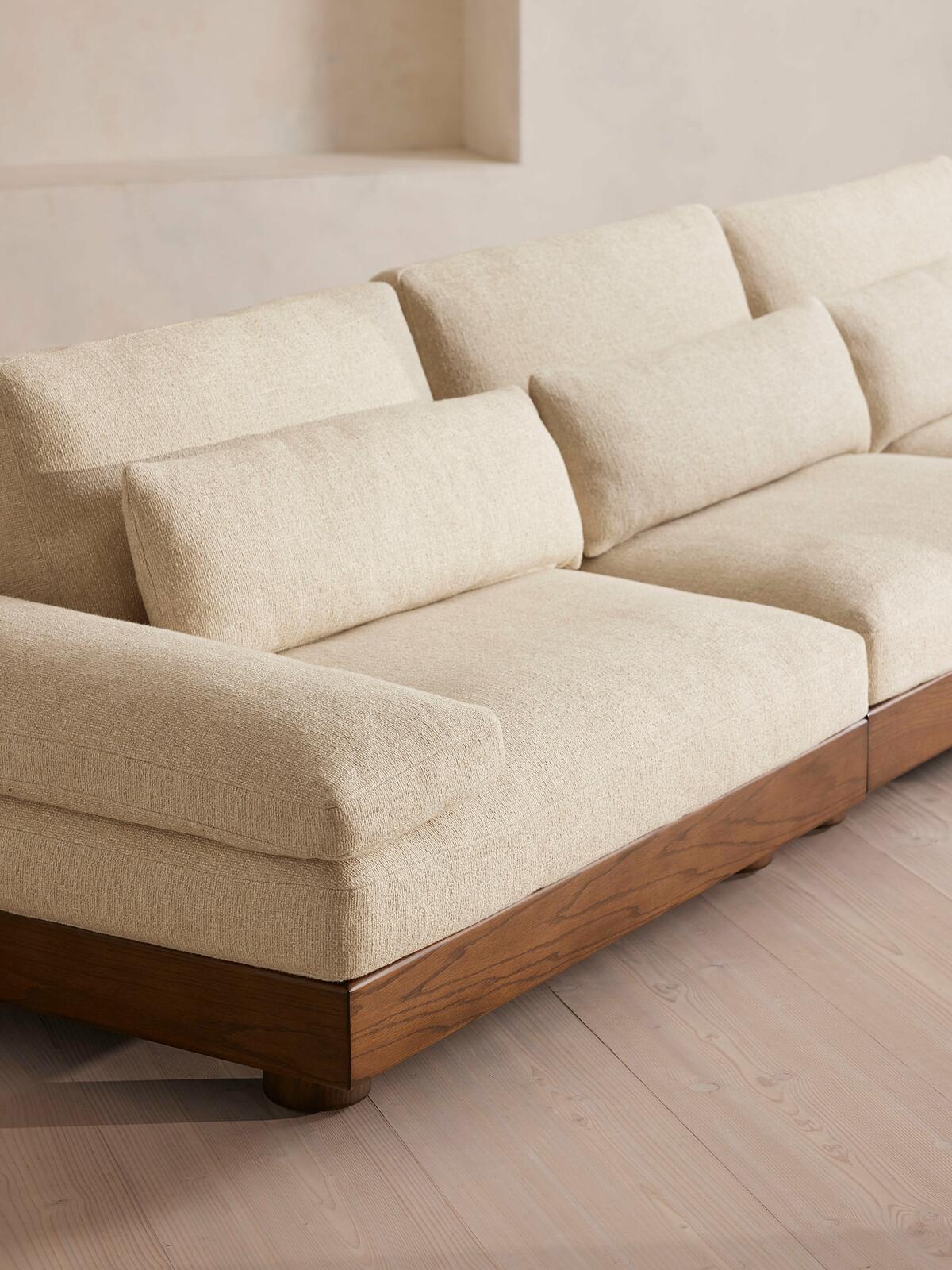 Truro Modular Sofa, Four Seater,Textured Linen UK - Soho Home