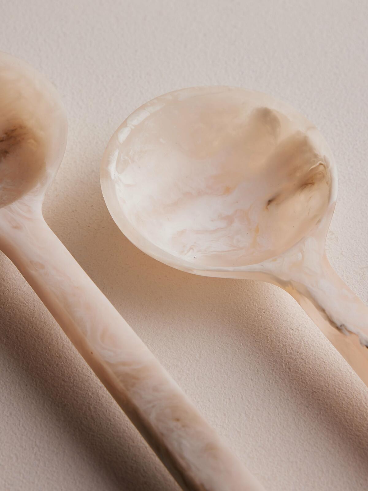 Henrietta Resin Salad Servers, White, Set of Two - Soho Home