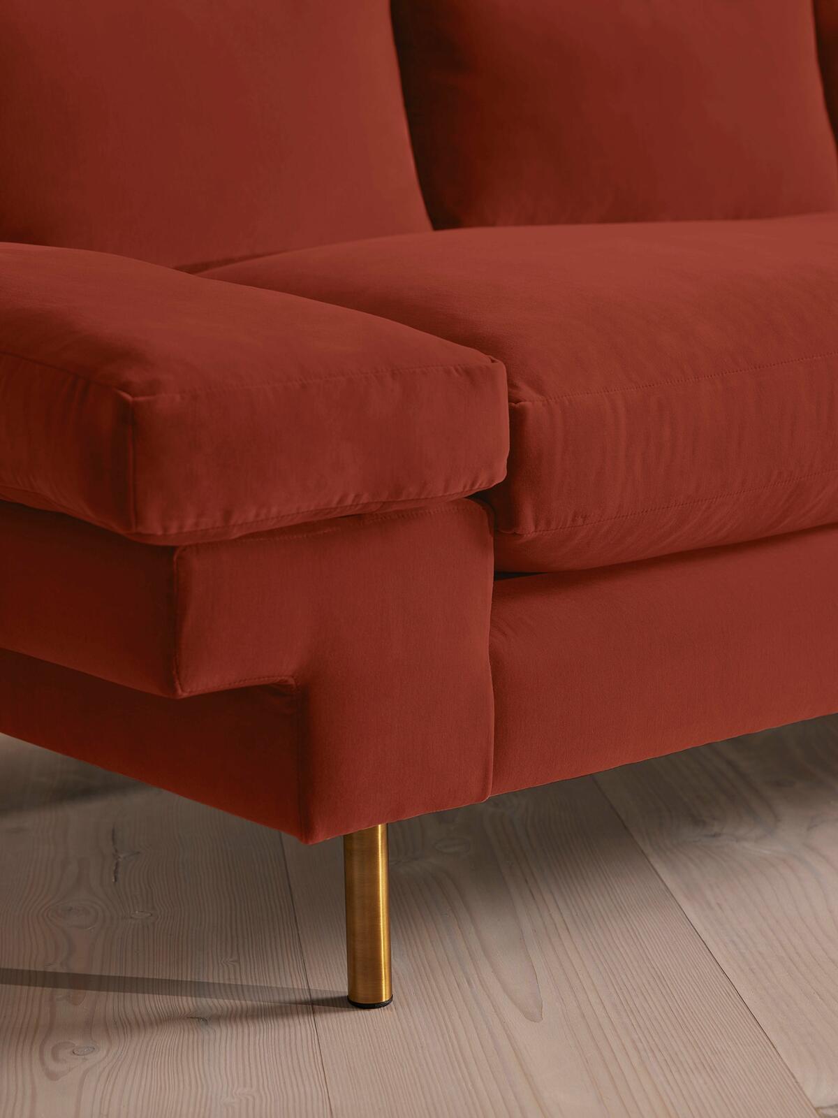 Bristol Sofa, Velvet, Rust - Soho Home