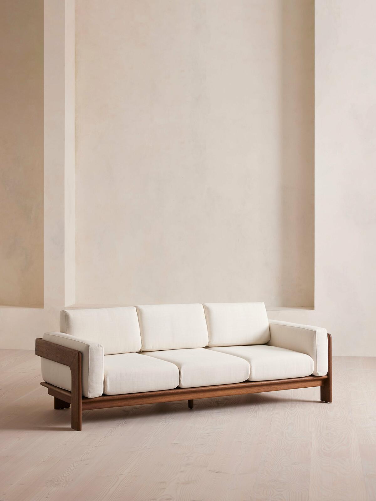 Marcia Sofa, Textured Weave, Natural, US - Soho Home