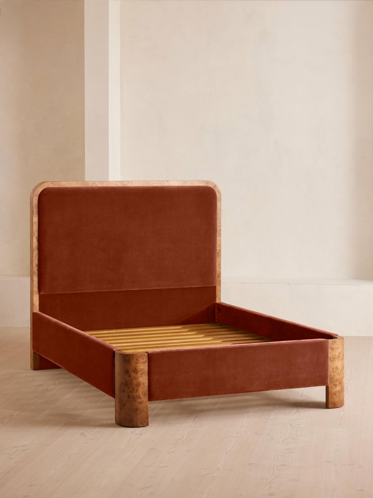 Tremont Bed, King, Velvet, Rust, US - Soho Home