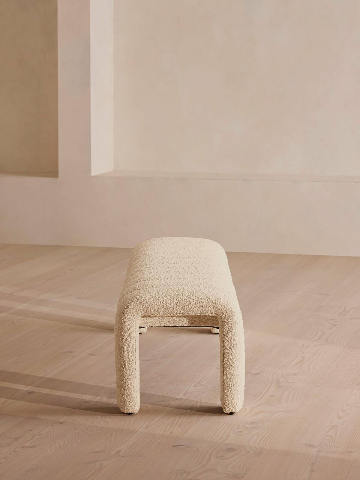 Willis Bench, Boucle, Natural - Soho Home