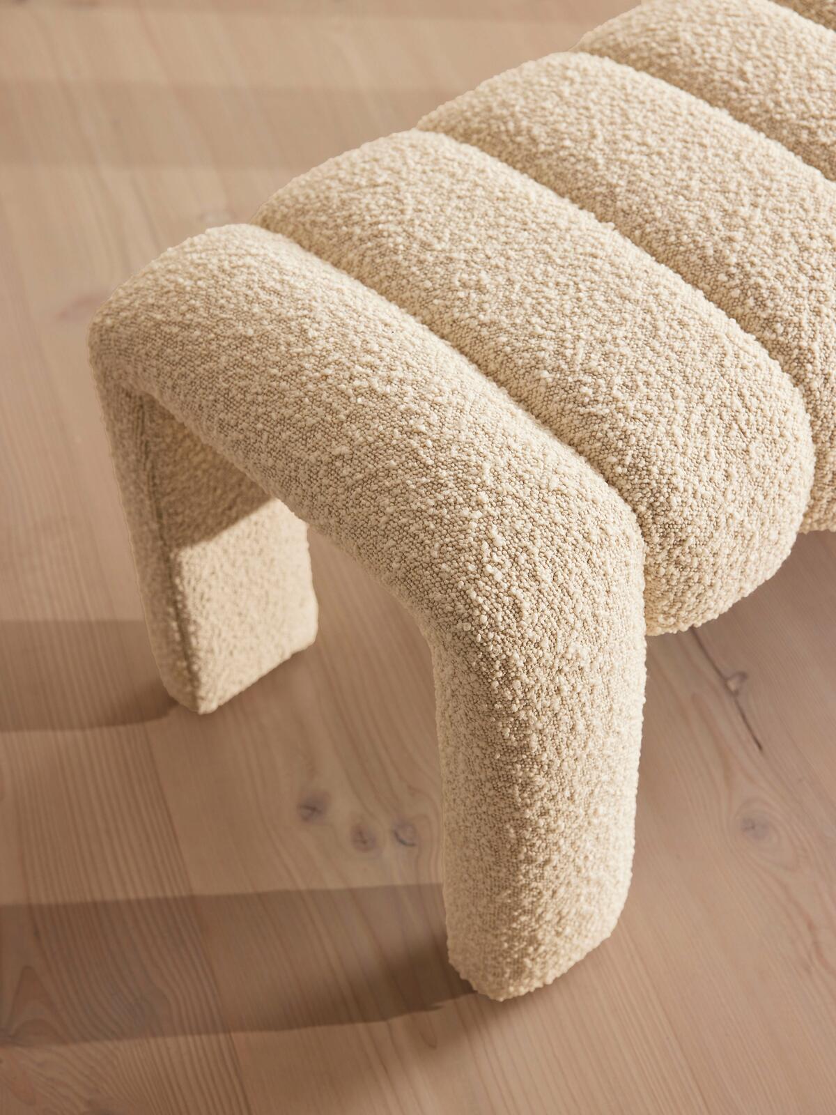 Willis Bench, Boucle, Natural - Soho Home
