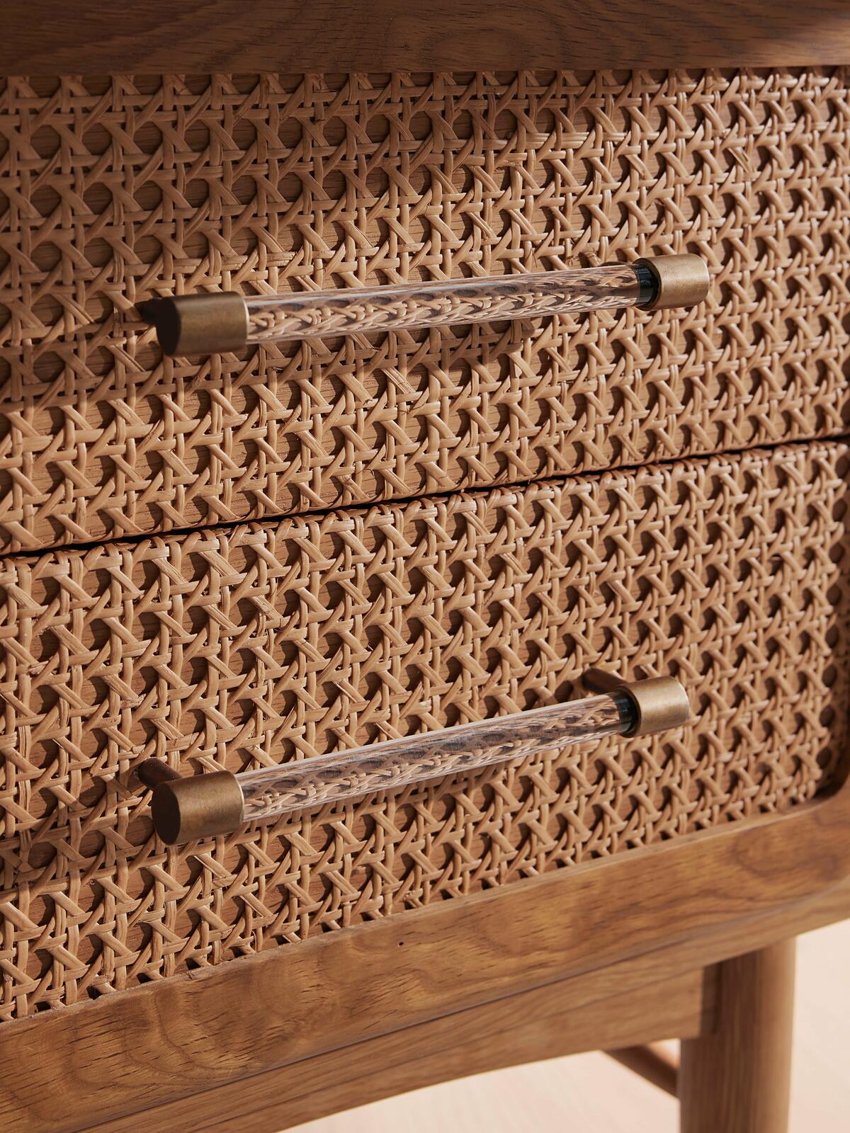 Oscar Cane & Oak Bedside Table - Soho Home