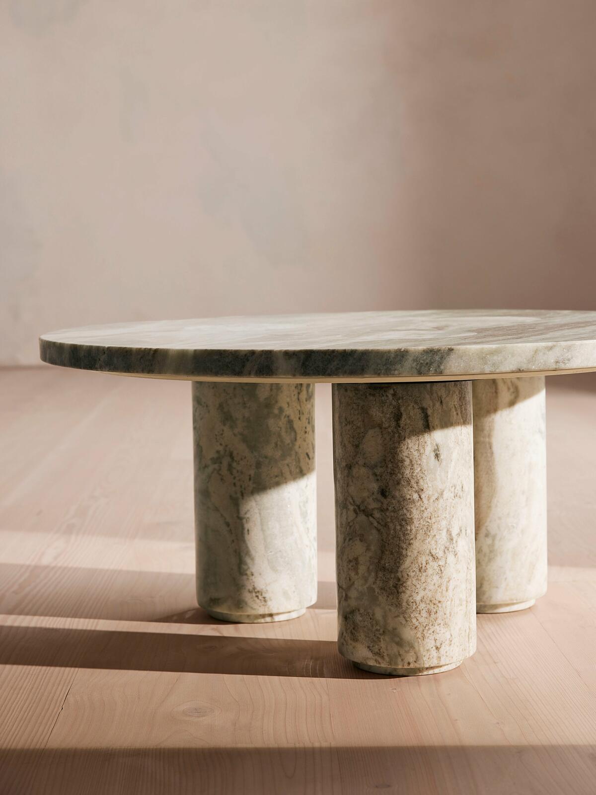 Tisbury Coffee Table, Dark Terra Bianca Marble - Soho Home