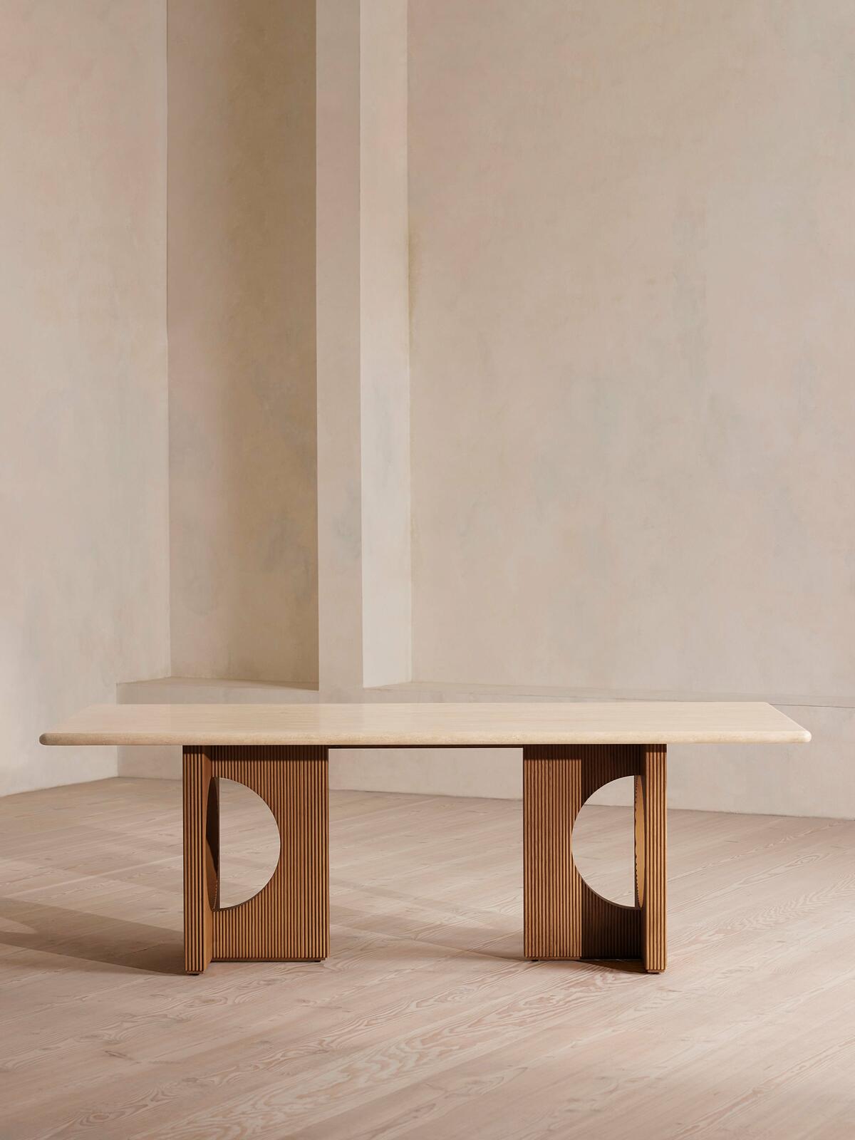 Elliot Dining Table, Travertine - Soho Home