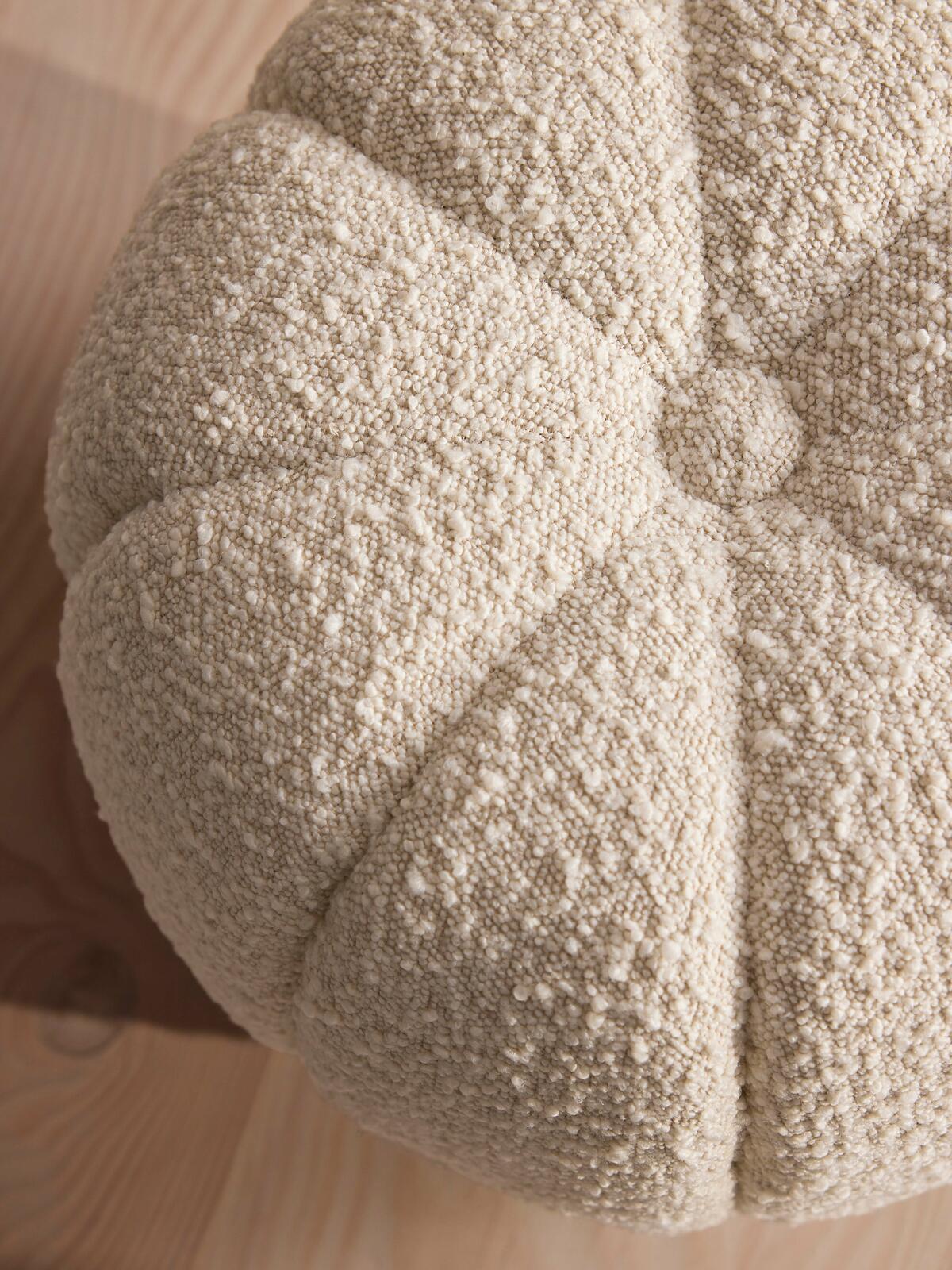 Sofia Footstool, Boucle, Natural - Soho Home