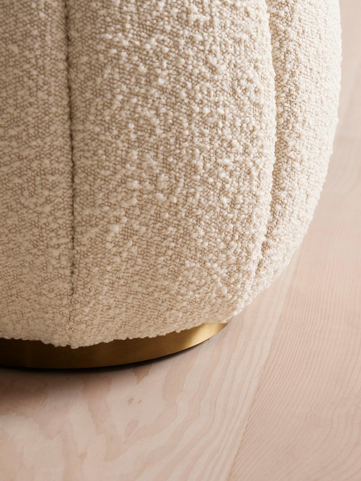 Sofia Footstool, Boucle, Natural - Soho Home