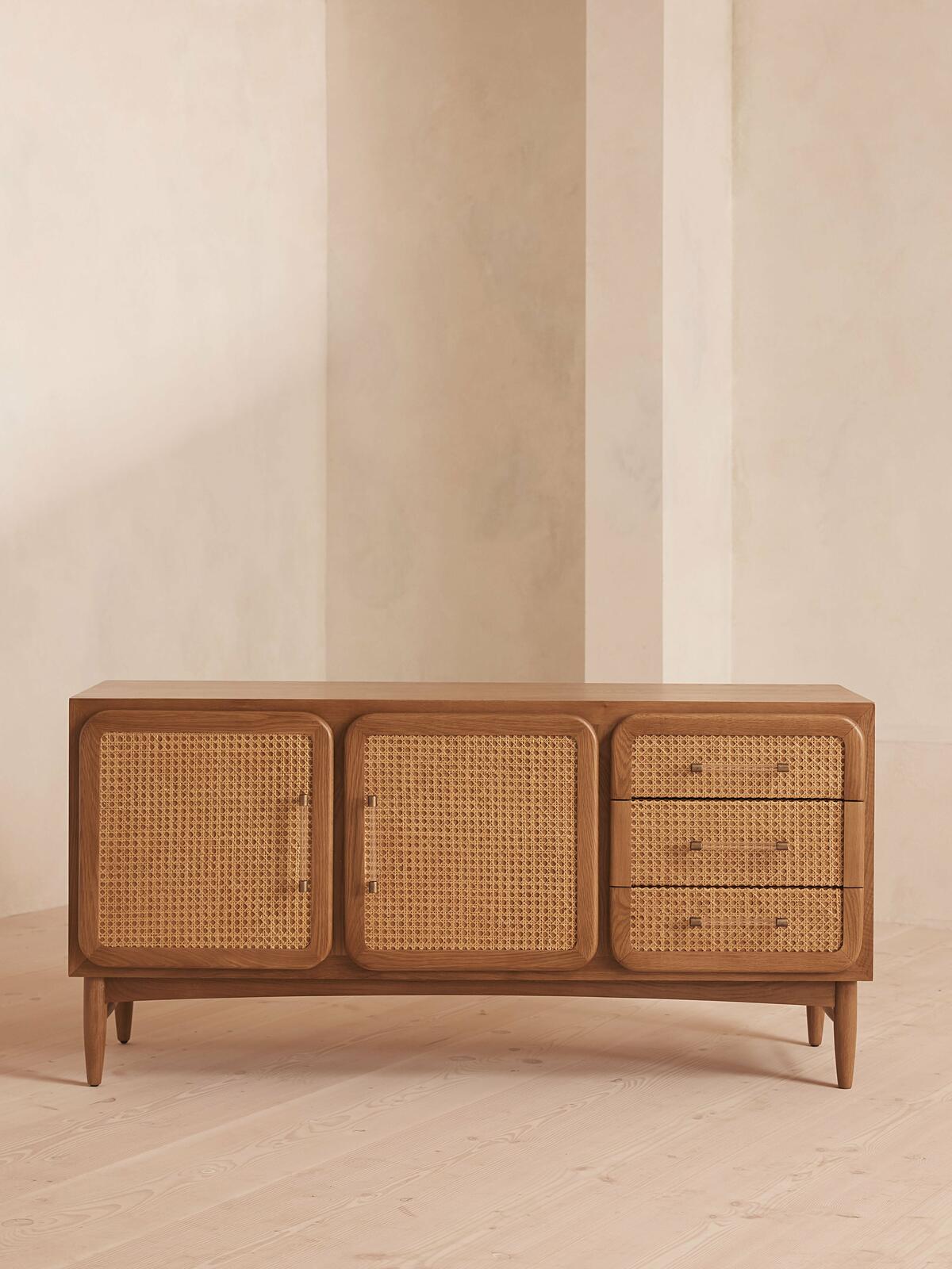Oscar Cane & Oak Sideboard - Soho Home