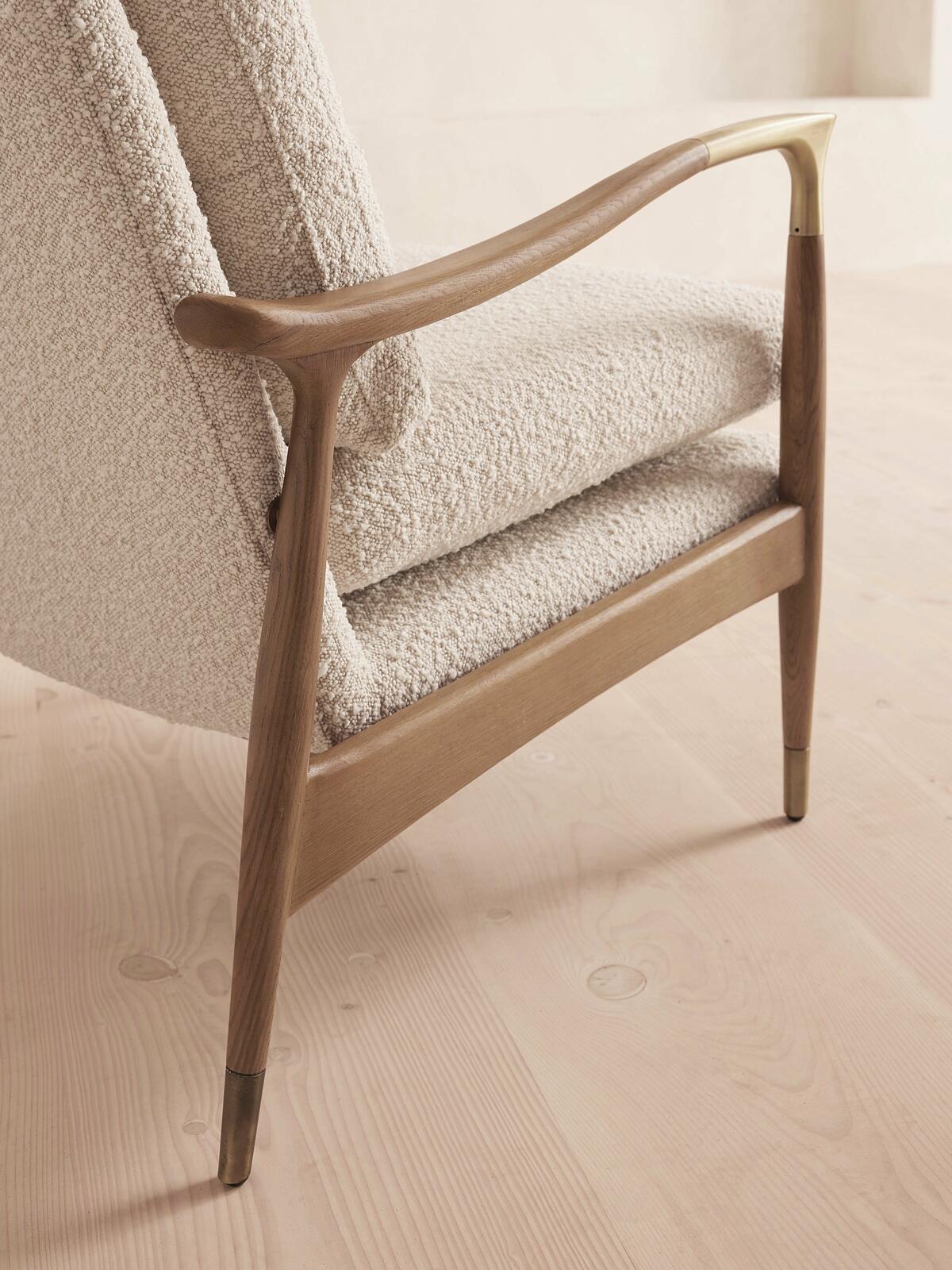 Theodore Armchair, Boucle, Natural, US - Soho Home