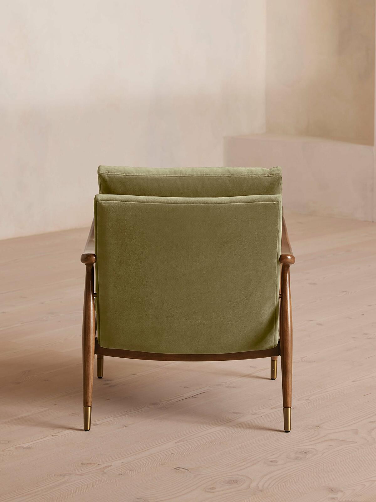 Theodore Armchair, Velvet, Lichen - Soho Home