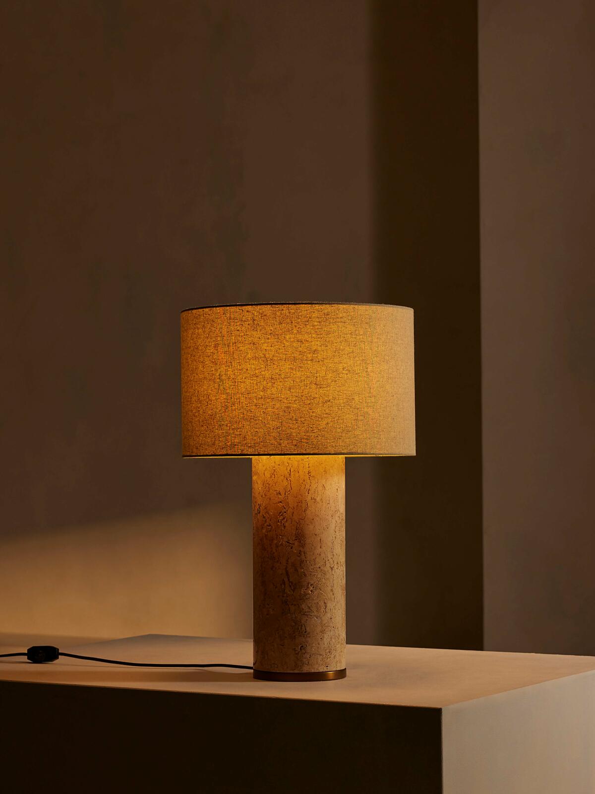 Remi Stone Table Lamp, Large - Soho Home