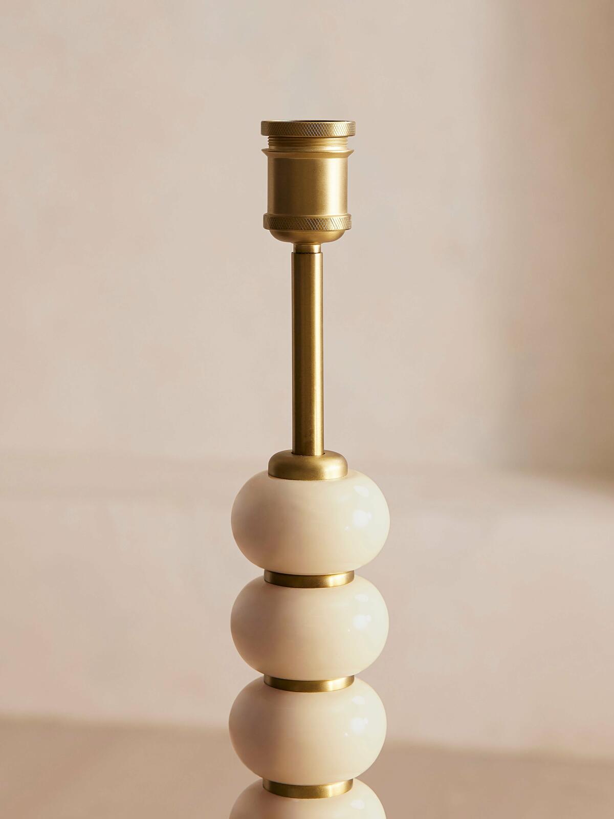 Greyson Floor Lamp, High Gloss Lacquer, Cream - Soho Home