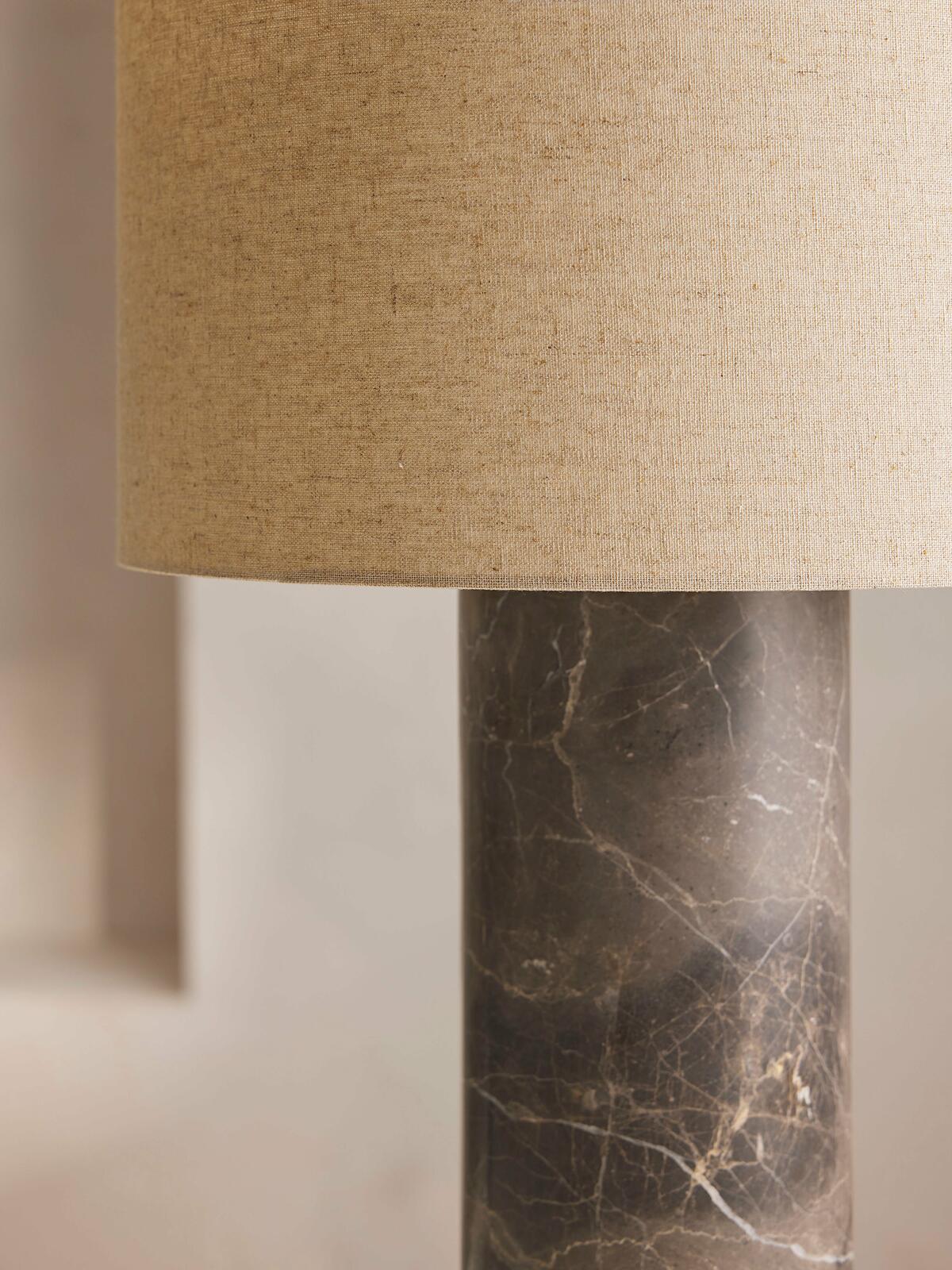 Remi Stone Table Lamp, Brown - Soho Home