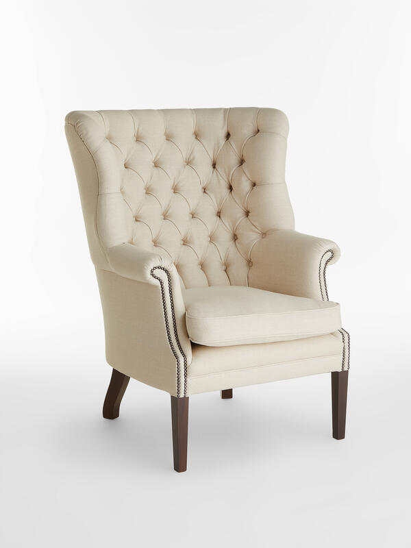 House Porter Chair, Linen Natural - Soho Home