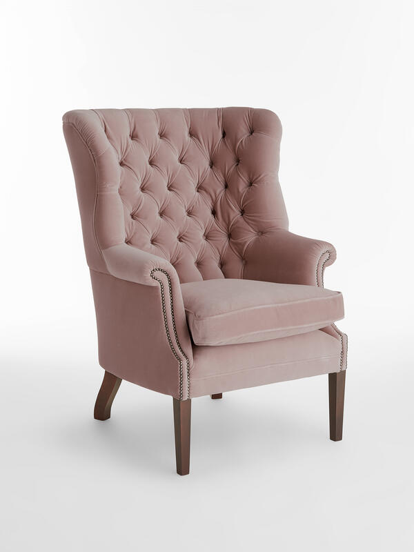 House Porter Chair, Velvet Rose Water - Soho Home