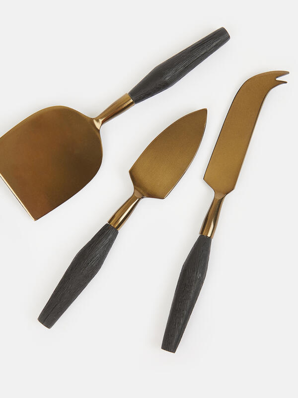 Cresswell Black Mango & Antique Bronze Cheese Set - Soho Home