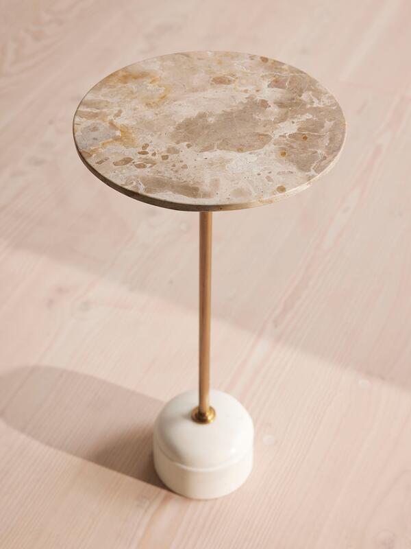 Fleet Side Table, Small, Kapri Marble - Soho Home