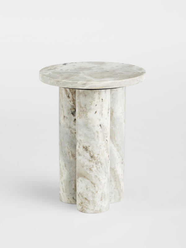 Tisbury Side Table, Terra Bianca Marble - Soho Home