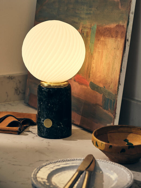Swirl Table Lamp, Green - Soho Home