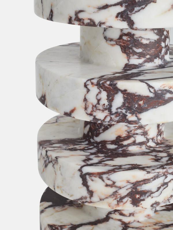 Nelson Side Table, Calacatta Viola Marble, Tall - Soho Home