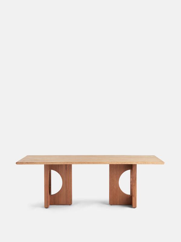 Elliot Dining Table, Travertine - Soho Home