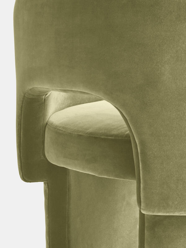 Morrell Dining Chair, Velvet, Lichen - Soho Home