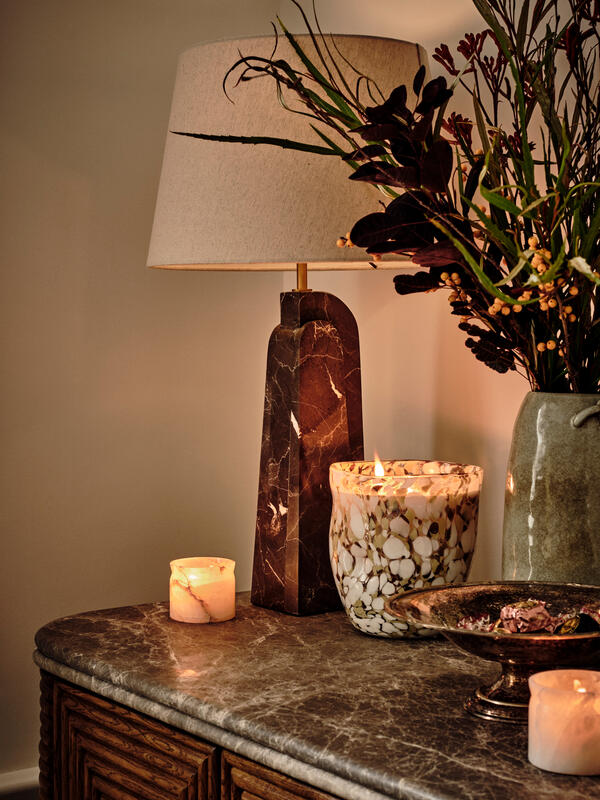 Darcy Marble Table Lamp, Brown - Soho Home