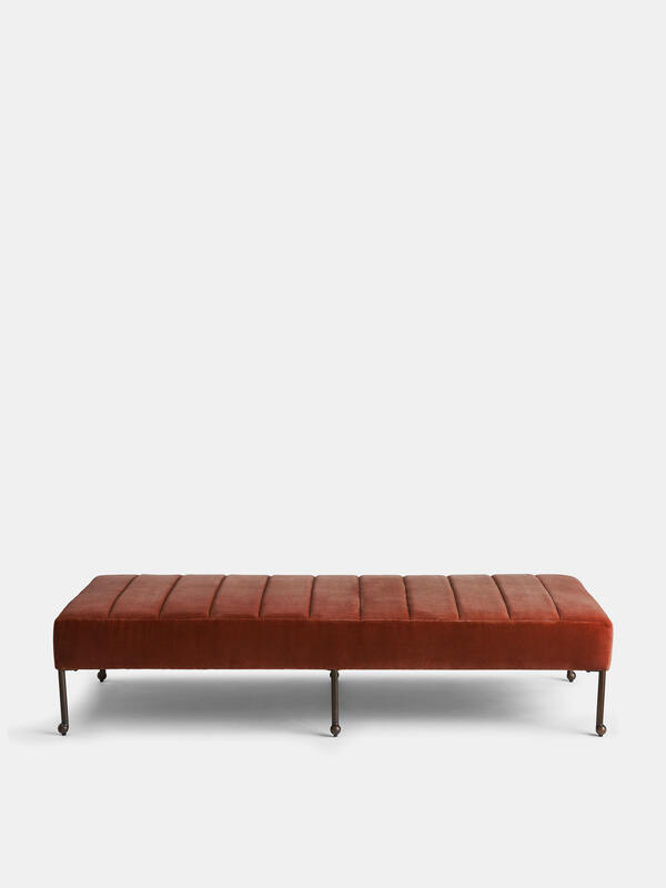 Poppy Bench, Velvet, Rust - Soho Home