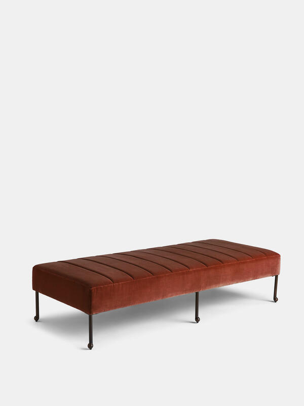 Poppy Bench, Velvet, Rust - Soho Home