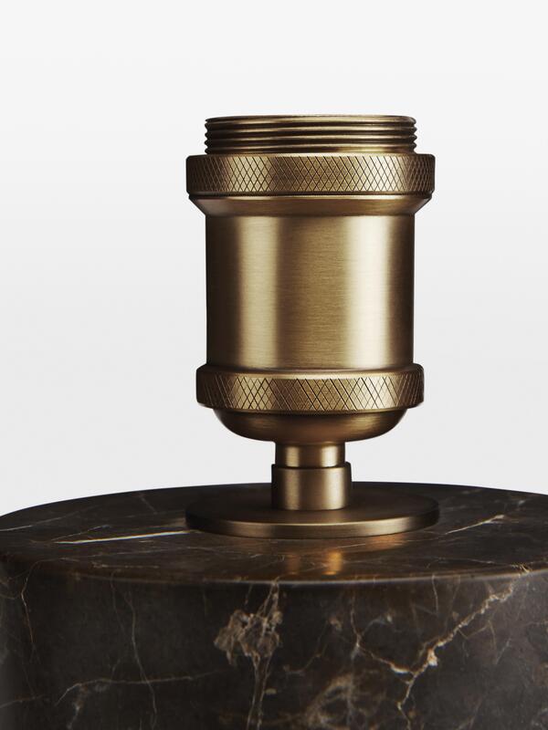 Remi Stone Table Lamp, Brown - Soho Home