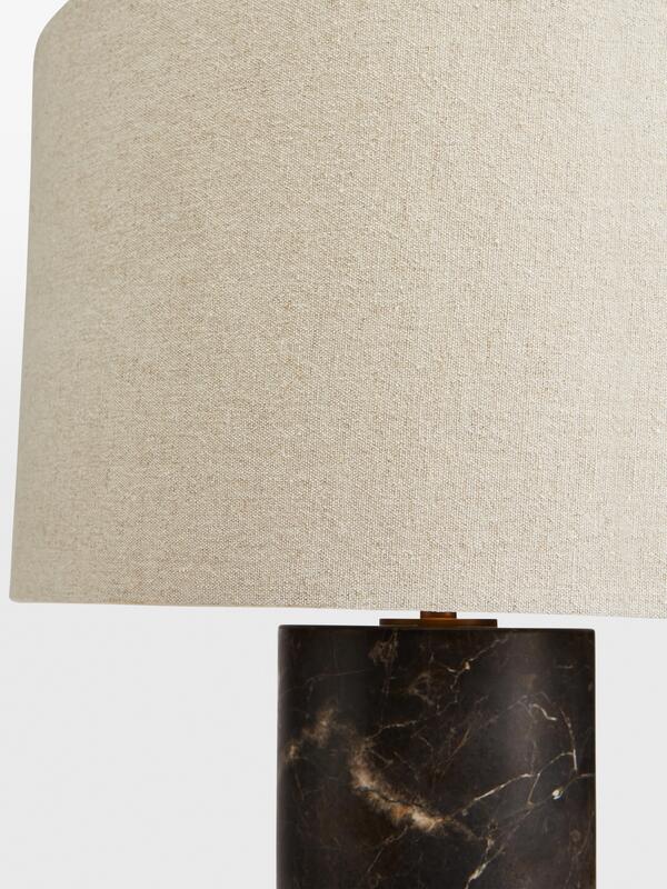 Remi Stone Table Lamp, Brown, US - Soho Home