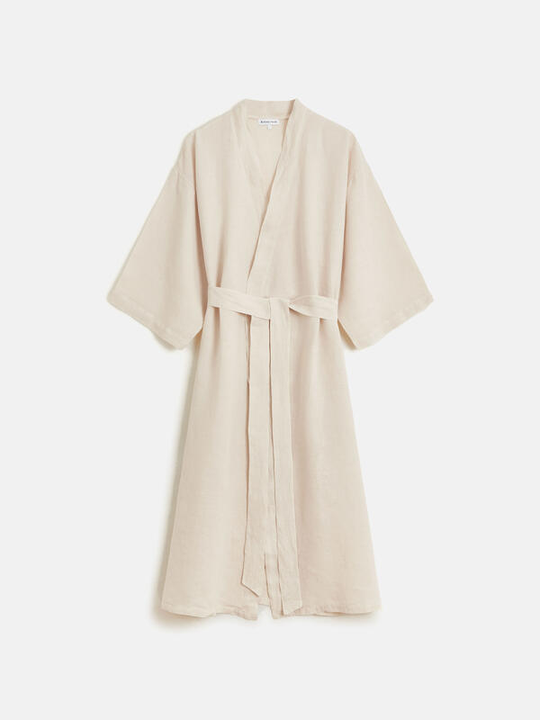 Eloise Linen Oversized Robe, Oatmeal - Soho Home