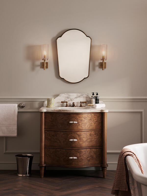 Valerie Single Vanity, Arabescato Marble - Soho Home