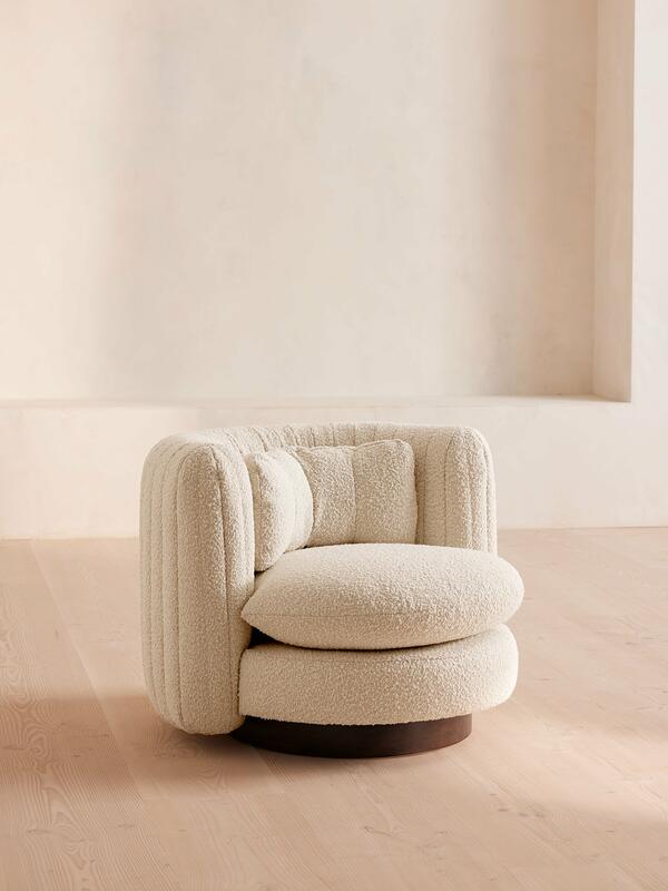 Vivienne Armchair, Boucle, Natural - Soho Home