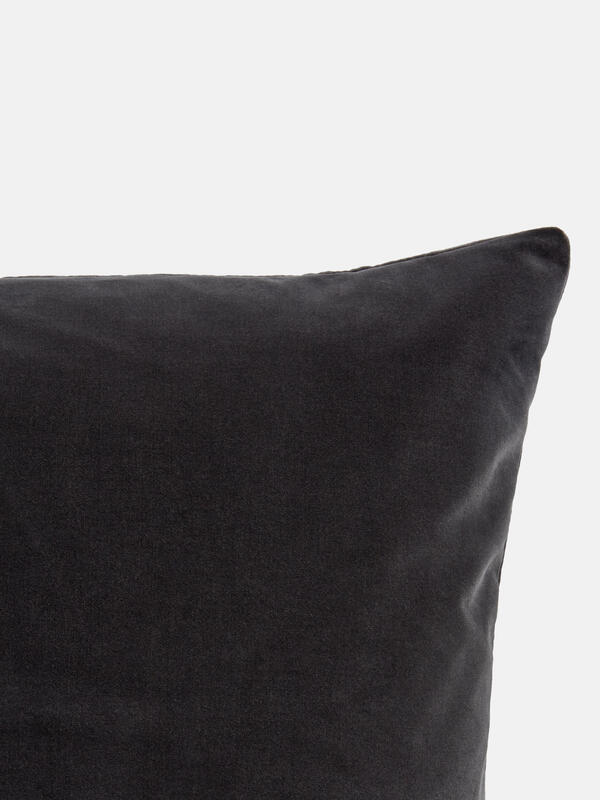 Monroe Large Square Cushion, Charcoal - Soho Home