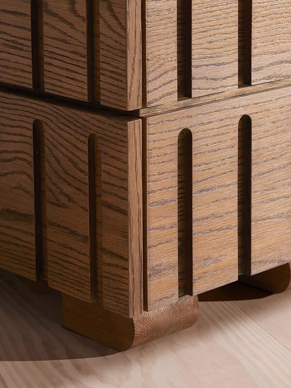 Athens Bedside Table, Travertine - Soho Home