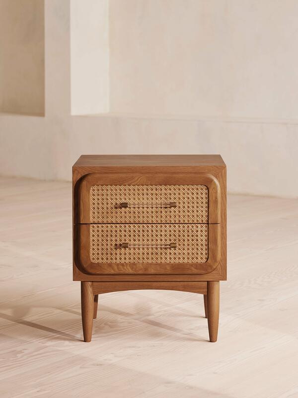 Oscar Cane & Oak Bedside Table - Soho Home