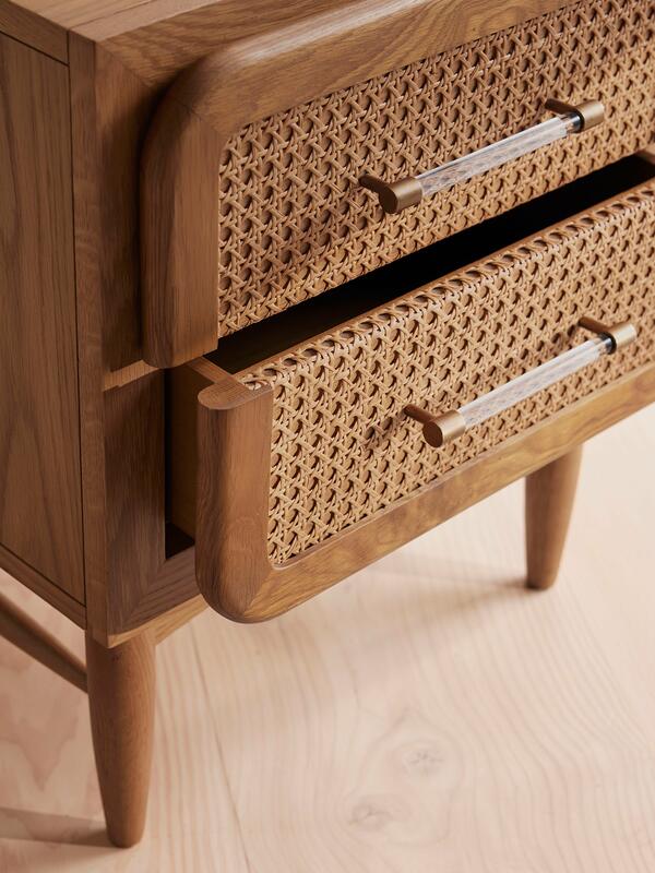 Oscar Cane & Oak Bedside Table - Soho Home
