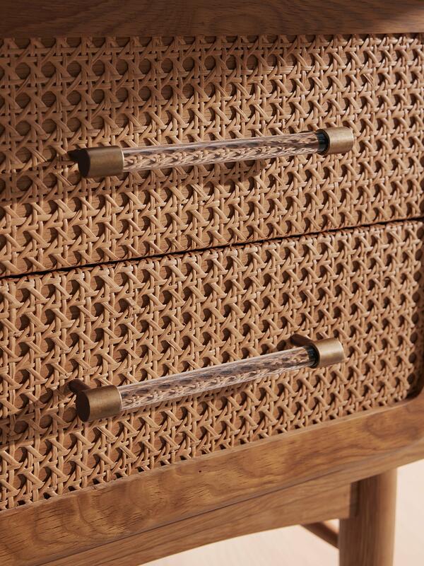 Oscar Cane & Oak Bedside Table - Soho Home