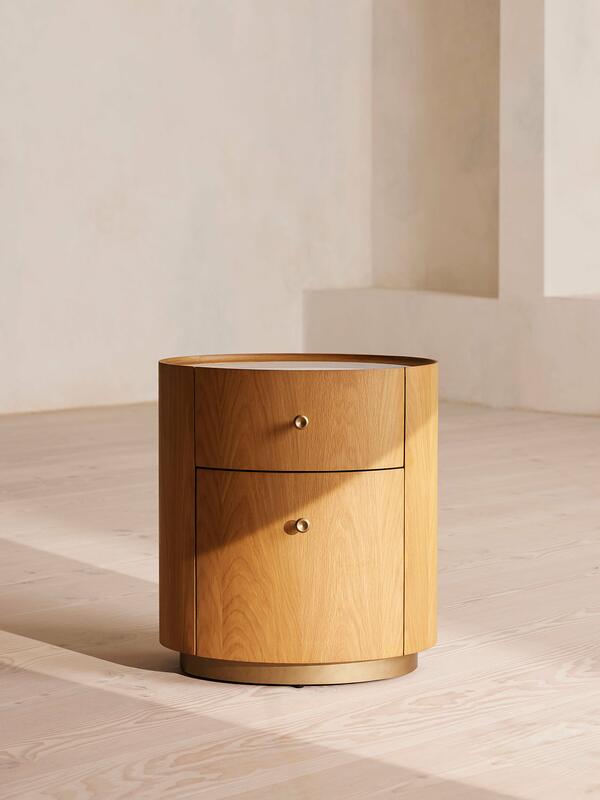 Andrea Bedside Table, Carrara Marble - Soho Home
