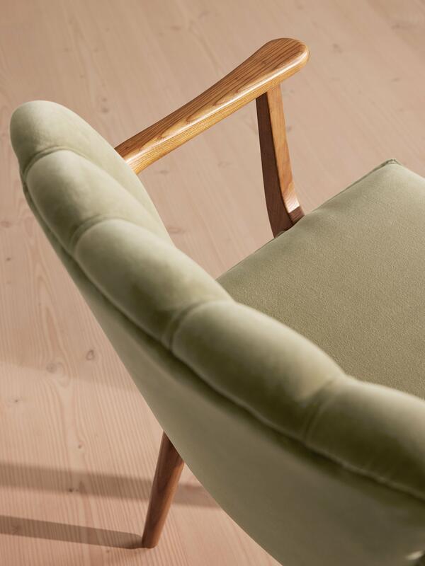 Mae Dining Chair, Velvet, Lichen - Soho Home
