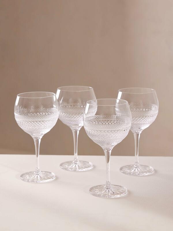 Huxley Cut Crystal Gin Glass, Set of four - Soho Home