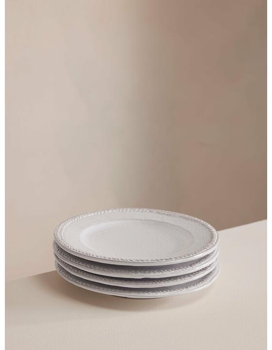 Hillcrest Side Plate, White, Set of Four - Soho Home