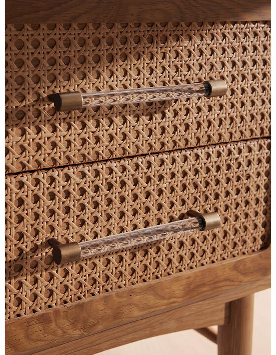 Oscar Cane & Oak Bedside Table - Soho Home