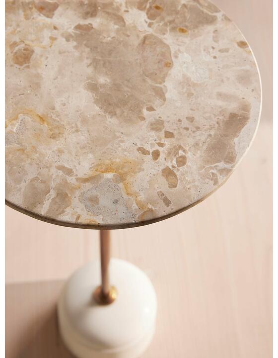 Fleet Side Table, Small, Kapri Marble - Soho Home
