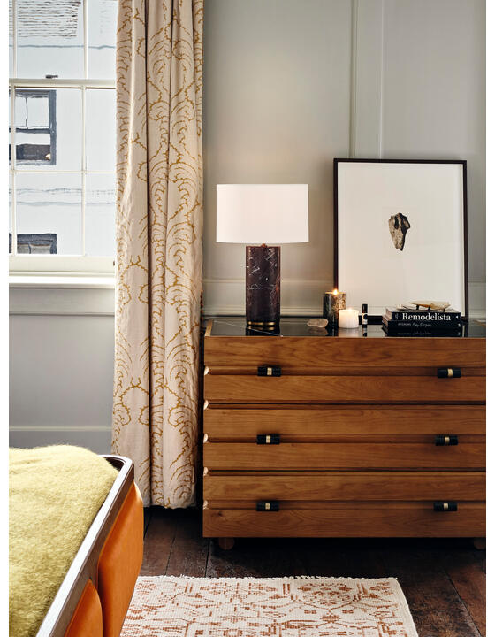 Remi Marble Table Lamp, Red, US - Soho Home