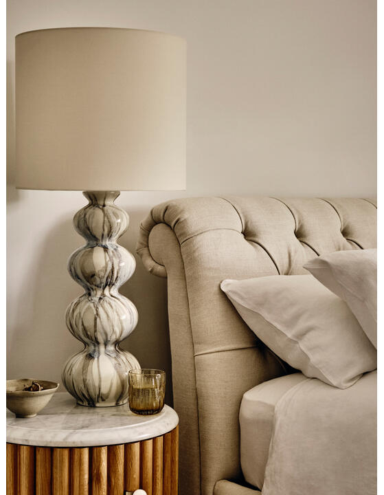 Frome Table Lamp, White, US - Soho Home